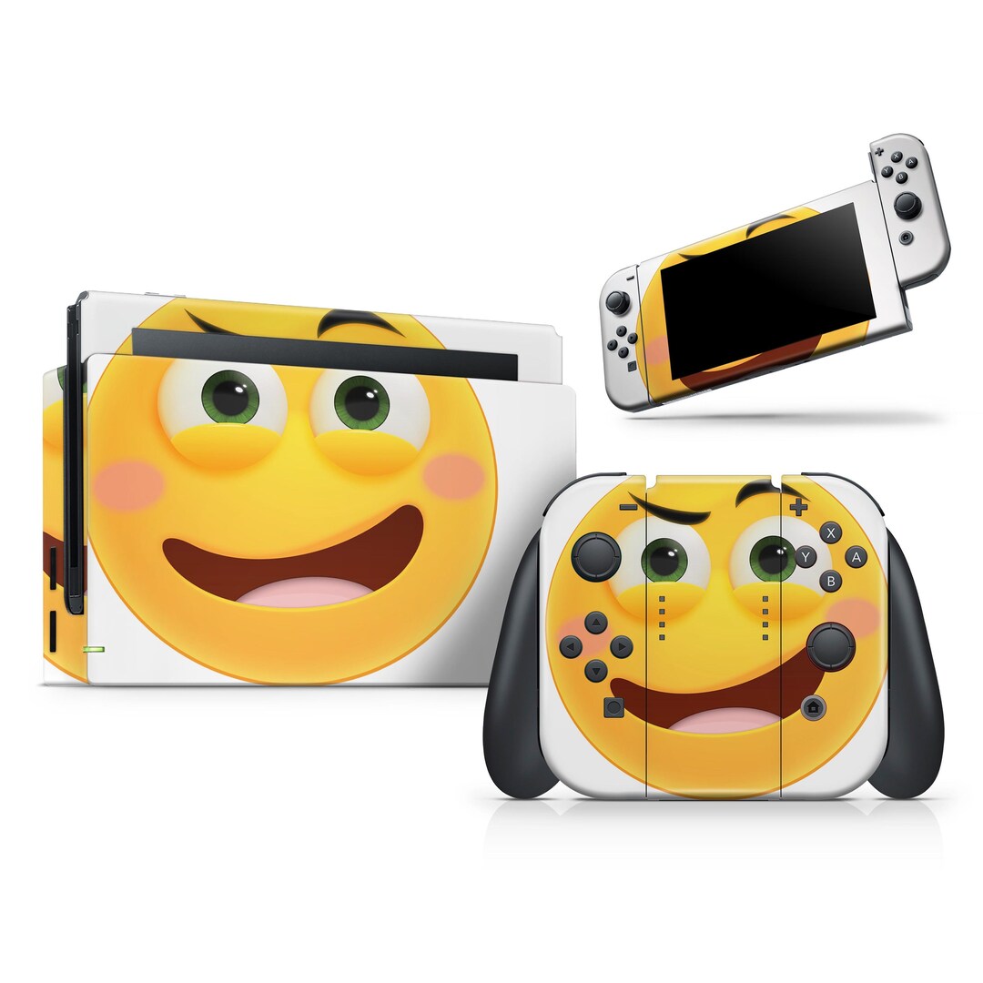 Smiley Weird Friendly Emoticons // Skin Decal Wrap for Nintendo Switch ...
