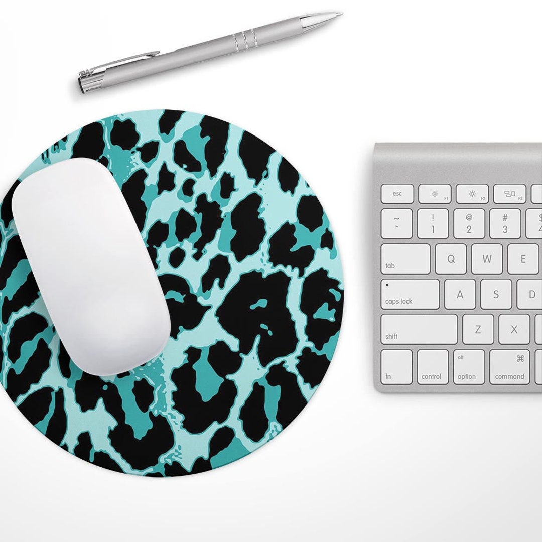 Vector Hot Turquoise Cheetah Print // Waterproof Rubber Foam Backed ...