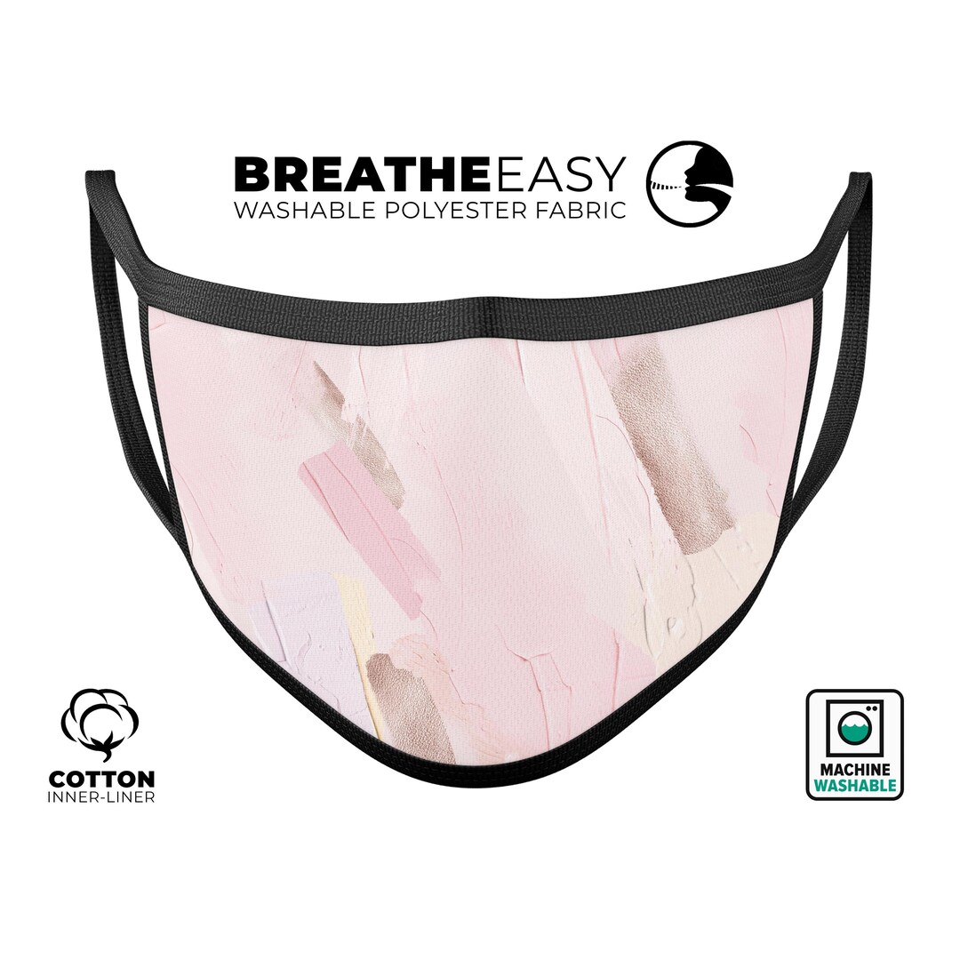 Subtle Pastel Acrylic Strokes V9 Made in USA Cotton Washable & Reusable ...