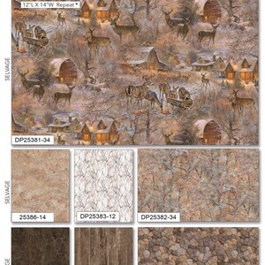 Northcott - First Frost - DP25382- 34 Multi Brown - Designed by Abraham ...