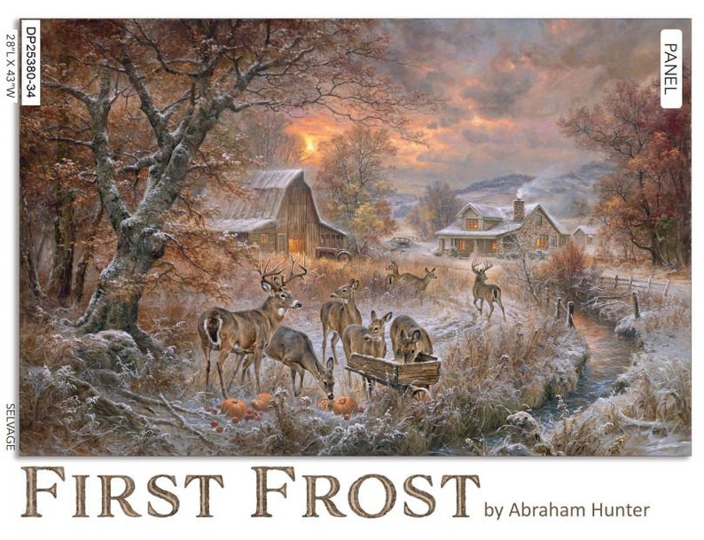 Northcott - First Frost - DP25382- 34 Multi Brown - Designed by Abraham ...