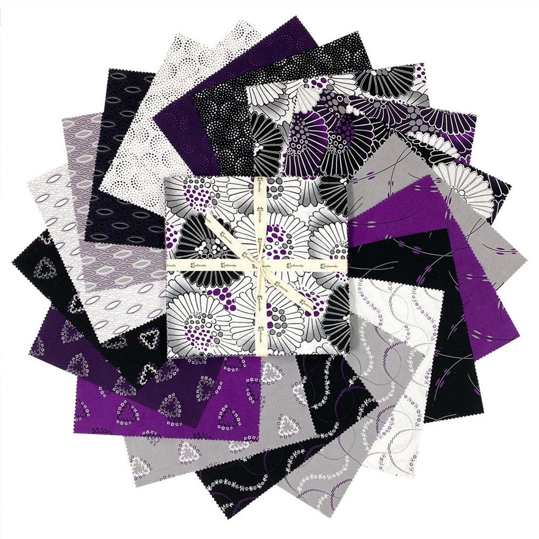 Clothworks - TSQ0347 - Purple Reign 10" Squares - 42 Pcs - Etsy