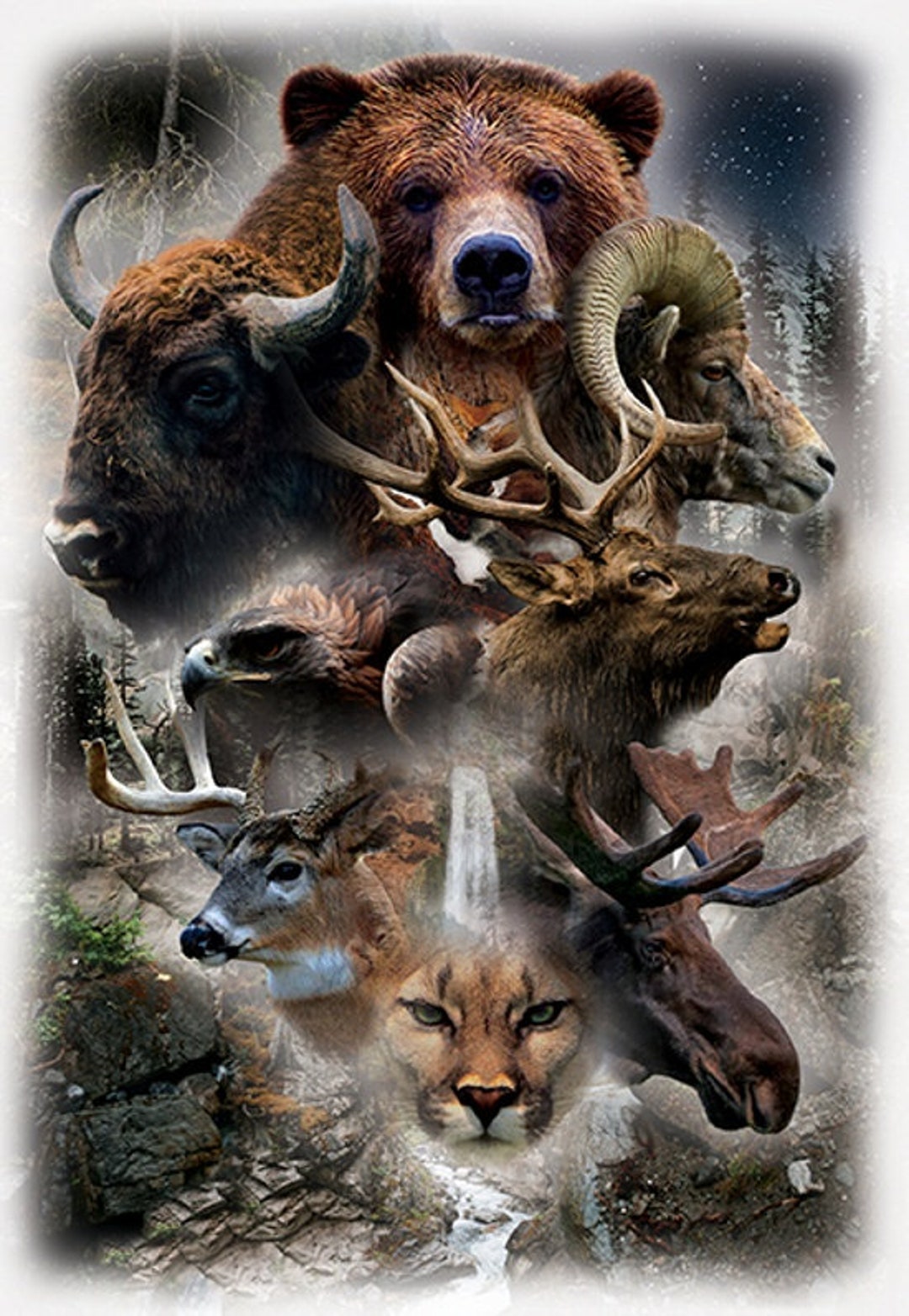 Hoffman Call of the Wild Animal Print V5274-704 Spectrum Digital Print ...