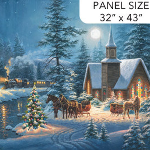 Northcott Christmas Panel - Etsy