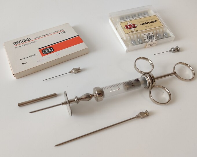 SUPER RARE Full Kit 2 Ml SPECIAL Finger Ring Glass Syringe + Medical ...