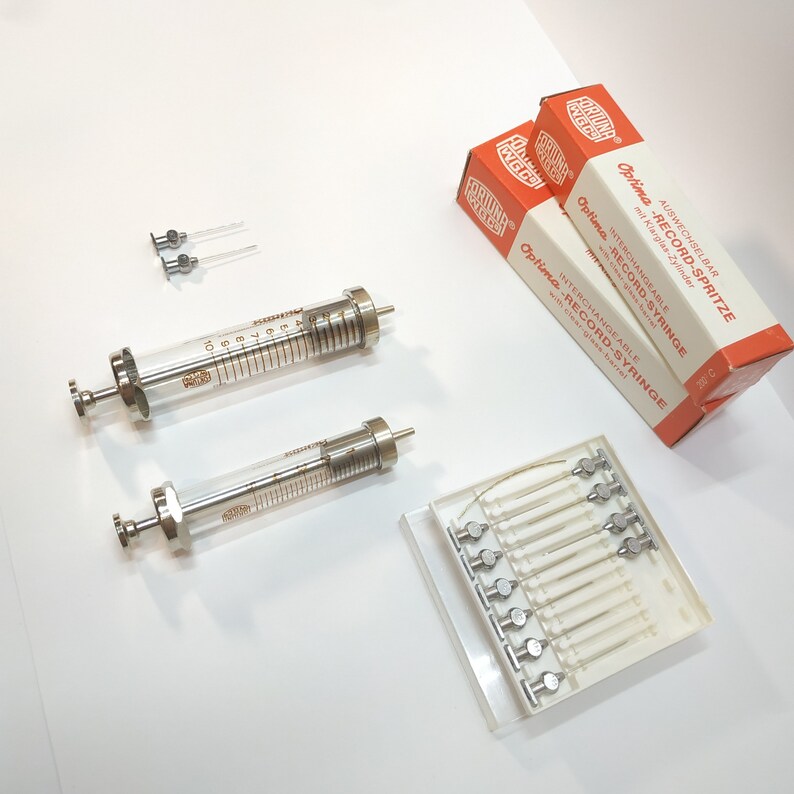 5 Ml 10 Ml NEW Glass Syringe 1 Box Record Needles | Etsy