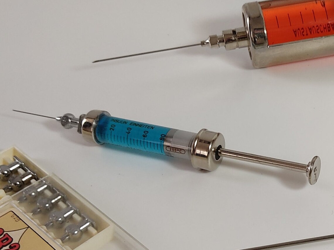 Brilliant Gift Antique Medical Equipment Glass Syringes | Etsy