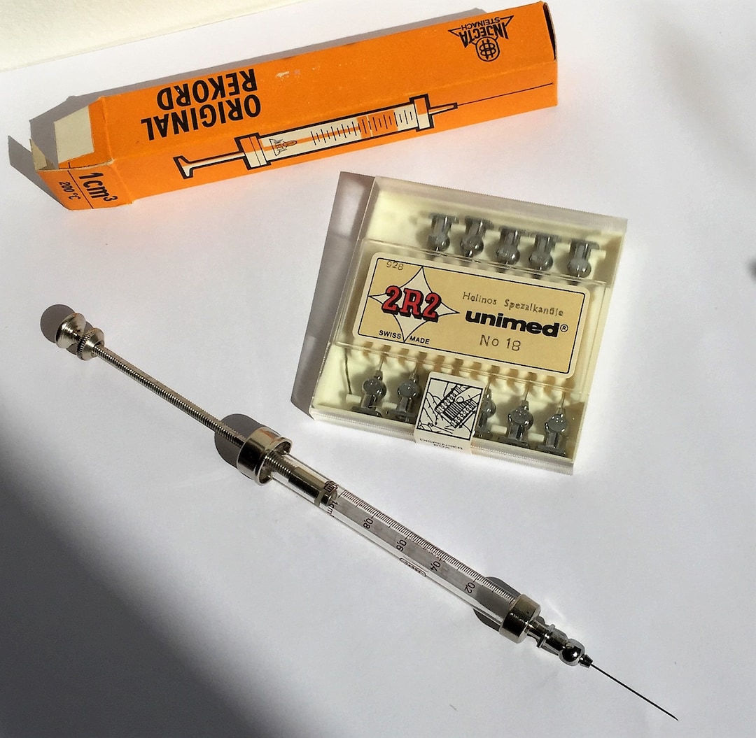 Vintage Medical Old Injection Collectibles 1 Ml NEW Glass Syringe 1 Box ...