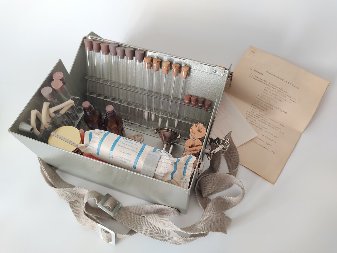 MILITARTY Laboratory Vintage Sampling Set Kit Antique Technology ...