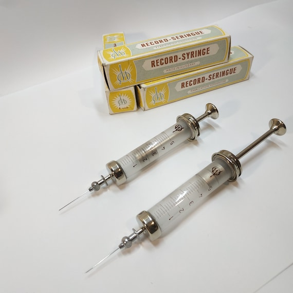 Vintage Medical 1 Pc / 5 ML B Glass Syringe Record - Etsy