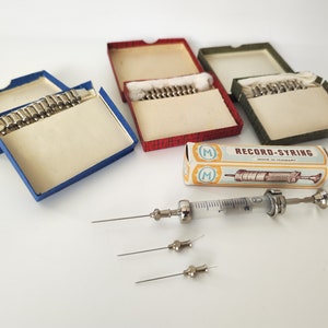 EXCELLENT Condition ANTIQUE / RARE Medical (1pc or 3pc) 2ml Syringe ...