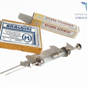 1 Pc / 2 ML Glass Syringe + GIFT Box Needle Record Metal Reusable ...