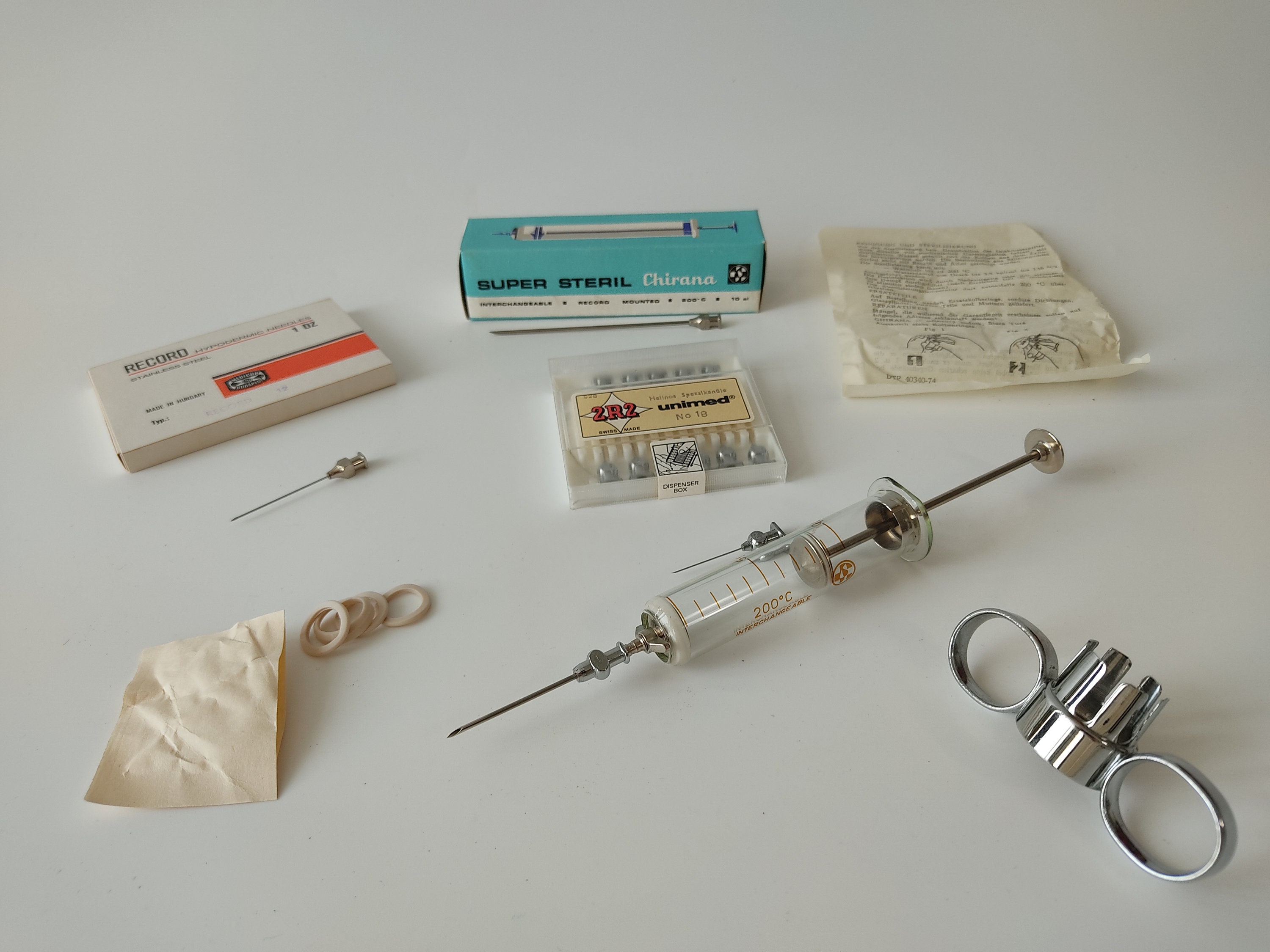 RARE RRR Vintage Medical Tool Glass Syringe 1 Pc Metal - Etsy