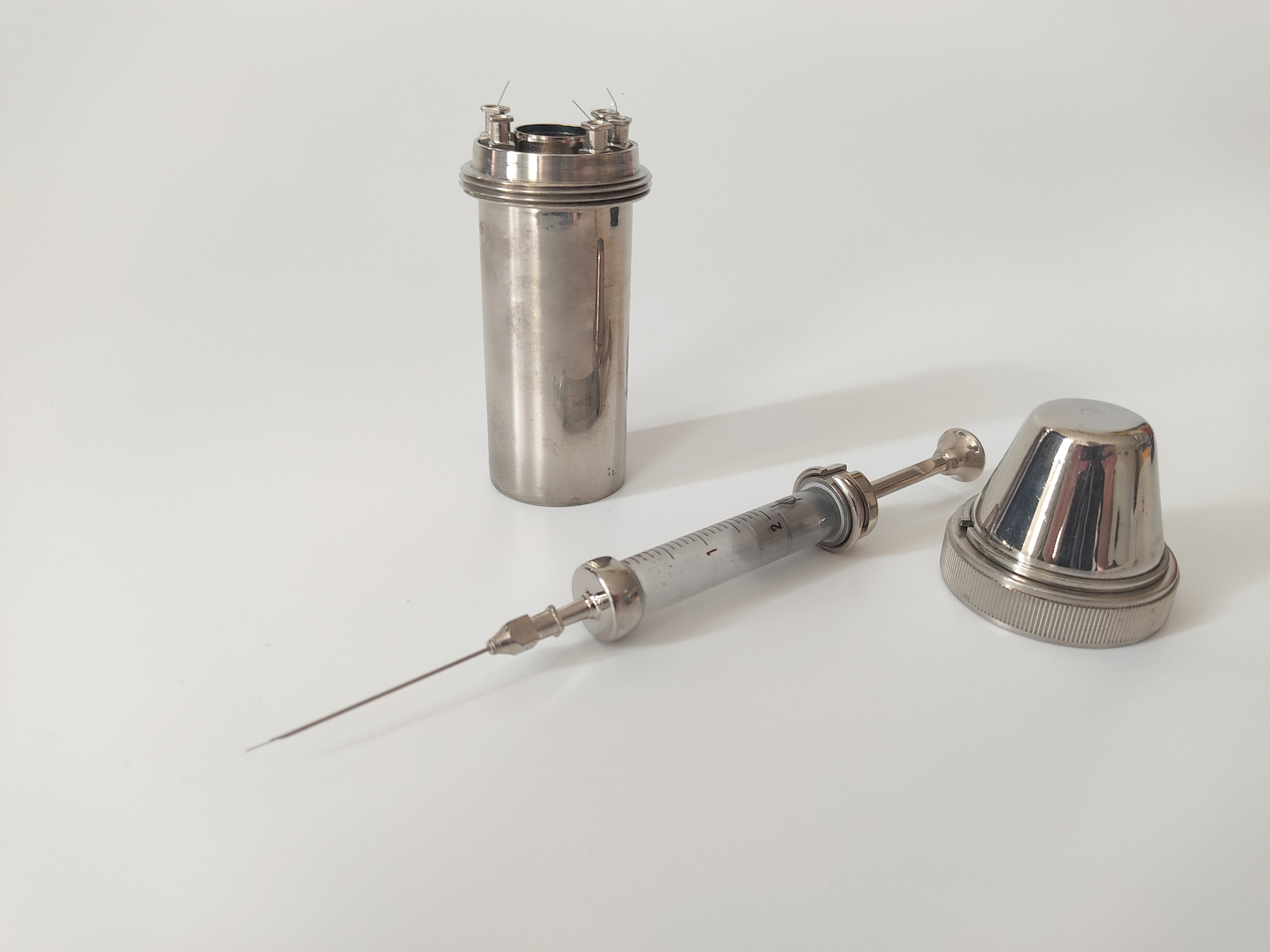 ANTIQUE METAL KIT 2ml Glass Syringe & Metal Box 6 Pc Needles - Etsy