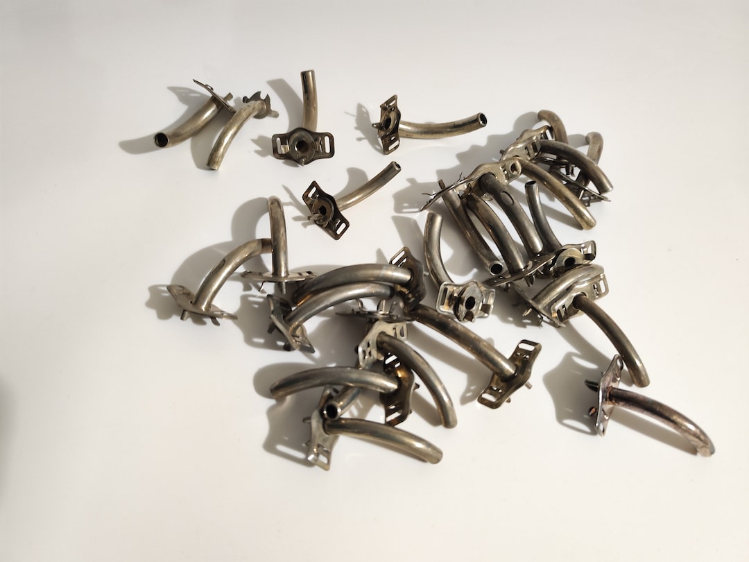 TRACHEAL CANNULA RARE Vintage Medical Tools 1pc- Antique Special Metal ...