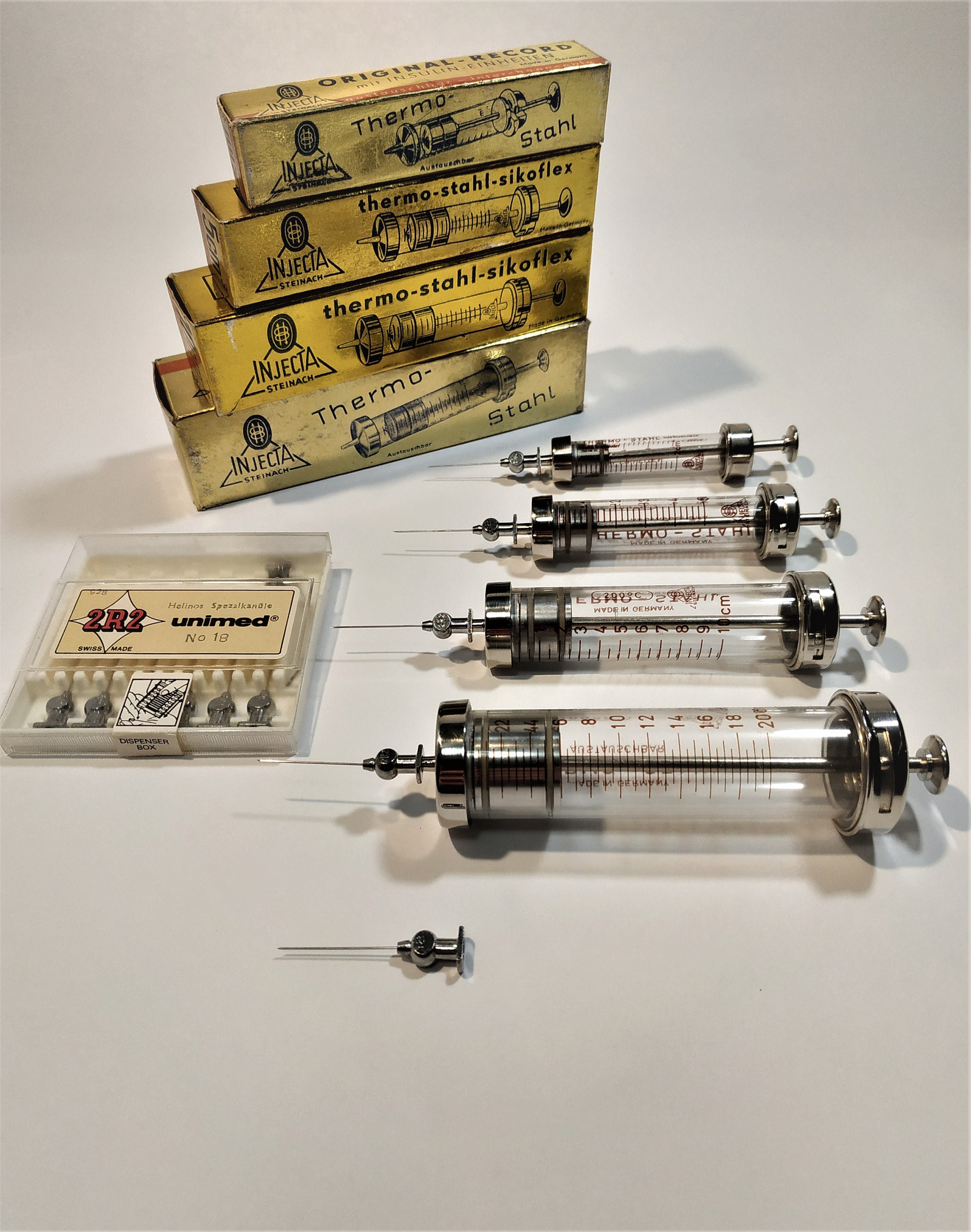 Memorabilia Vintage Medical Glass Syringe set 1955 Collectibles etna.com.pe