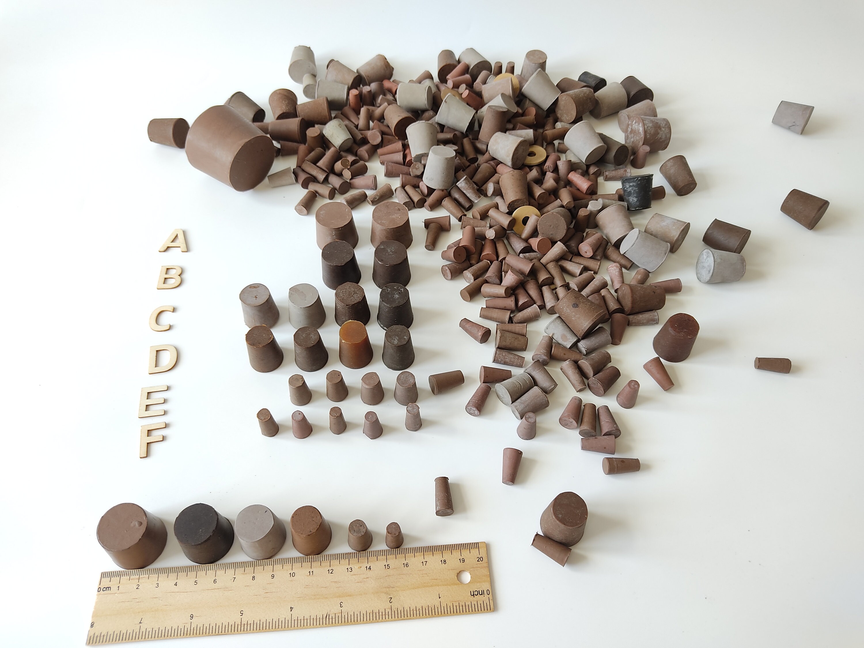 Laboratory Glass Stoppers / Pharmacy Glass Stoppers / Rubber - Etsy