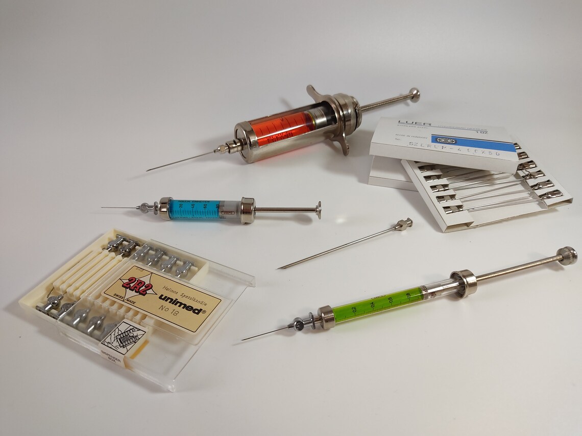 Brilliant Gift Antique Medical Equipment Glass Syringes | Etsy