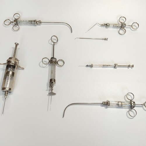 RARE RRR Vintage Medical Tool Glass Syringe 1 Pc Metal - Etsy