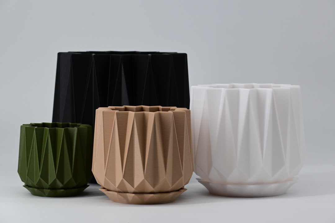 The Estrella Planter - Drainage Hole and Tray - Modern Indoor Plant Pot ...