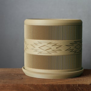 The Cholla Planter in Desert Tan - Drainage Hole and Tray - Modern ...