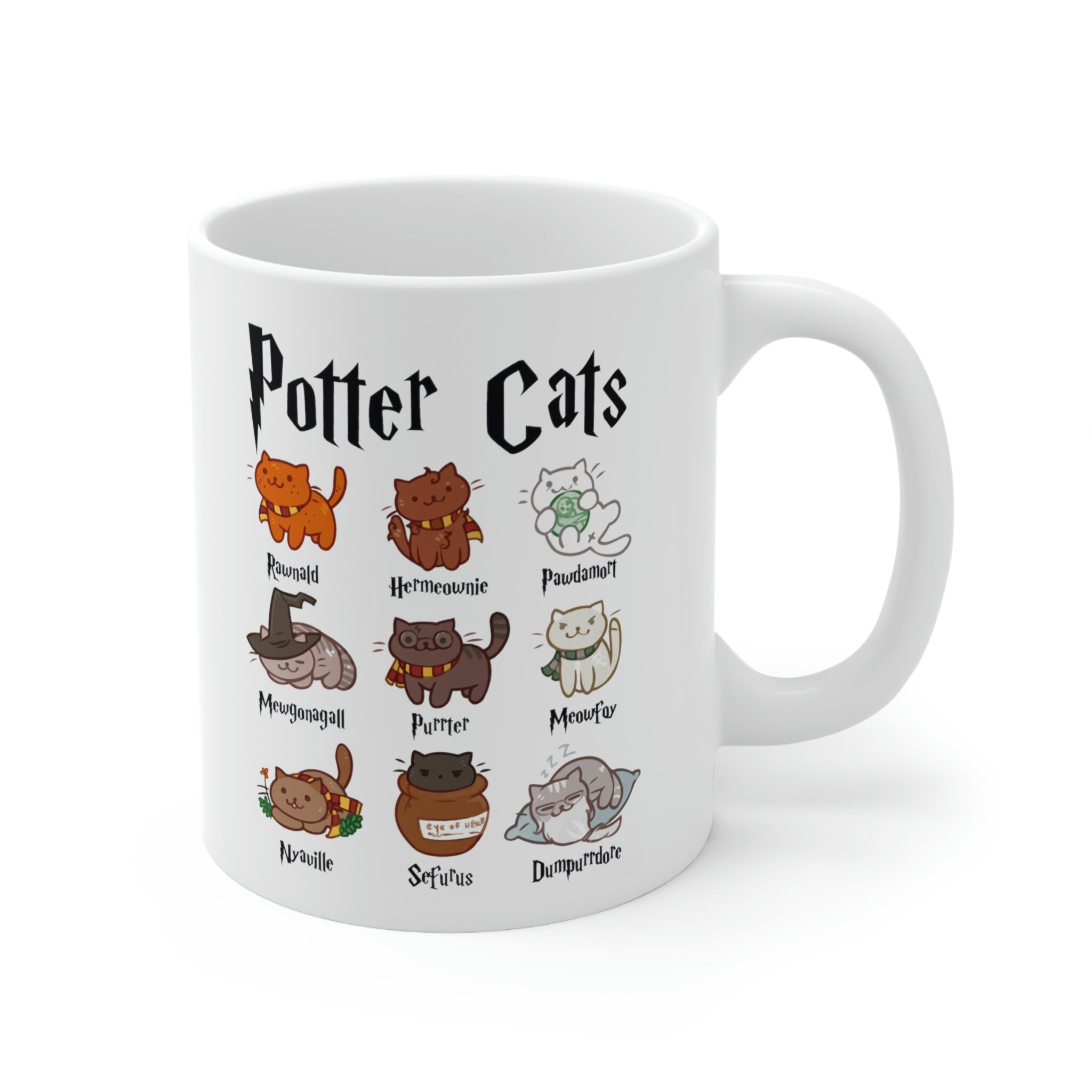 Potter Cats Mug, Harry Pawter, Potter Cat Mug, Gift for Her, Harry ...