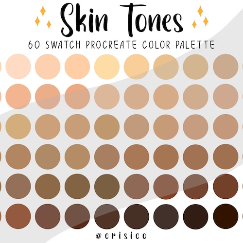 Skin Tones Procreate Color Palette / Light to Dark Skin Shade - Etsy UK