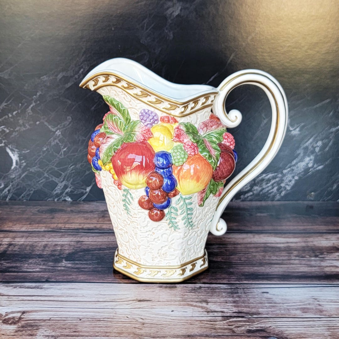 Fitz & Floyd Classics Venezia Italia Ceramic Fruit Pitcher - Etsy