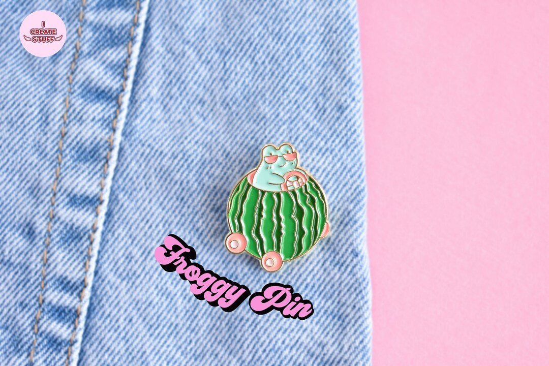 Frog Pin Badge, Animal Enamel Pin, Lapel Pins, Stocking Filler Stuffer ...