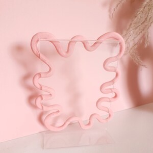 Squiggle Frame Blob Frame Pink Aesthetic Picture Frame Wavy - Etsy