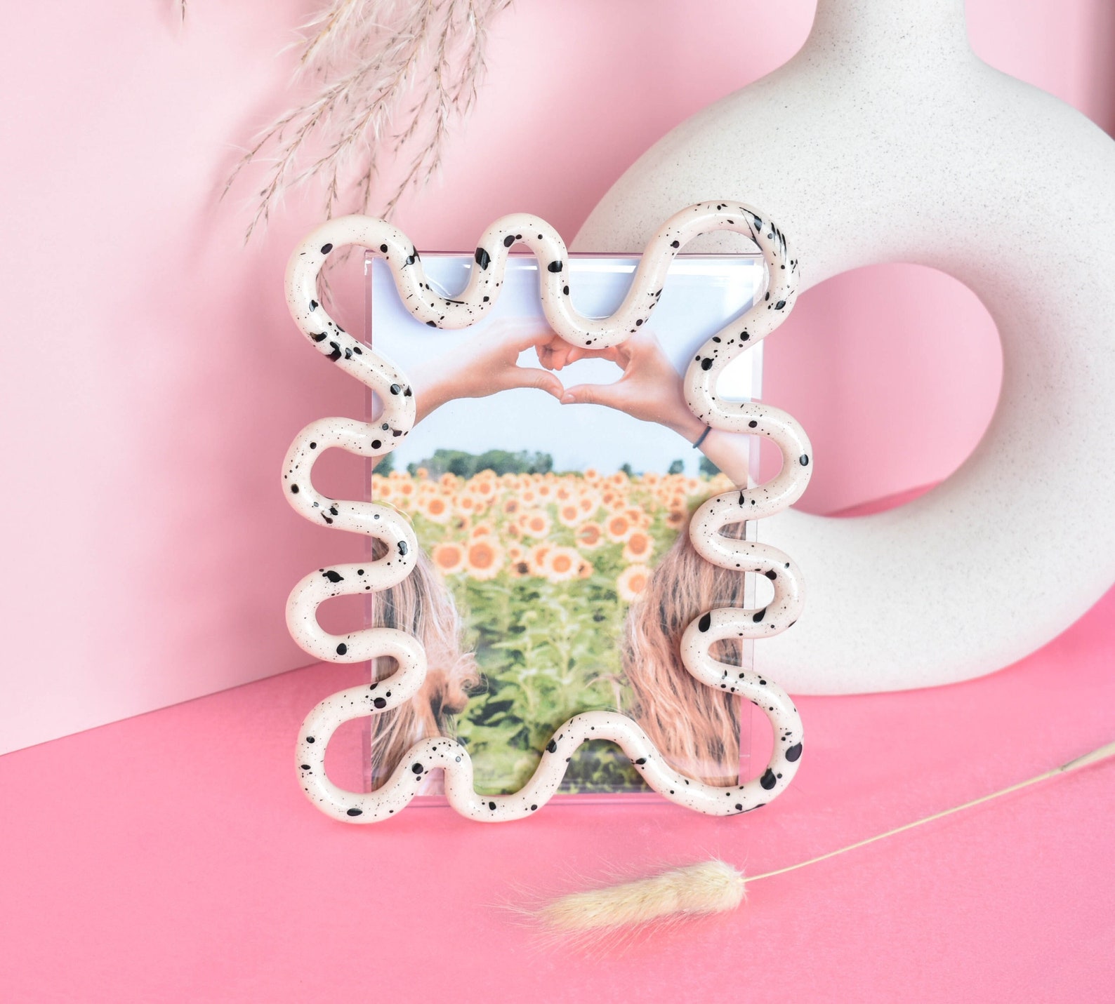 Squiggle Frame Blob Frame Beige Picture Framewavy Photo - Etsy