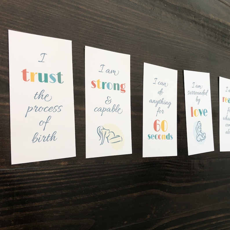 PRINTABLE Labor & Birth Affirmation Cards | Hypnobirthing | Instant ...