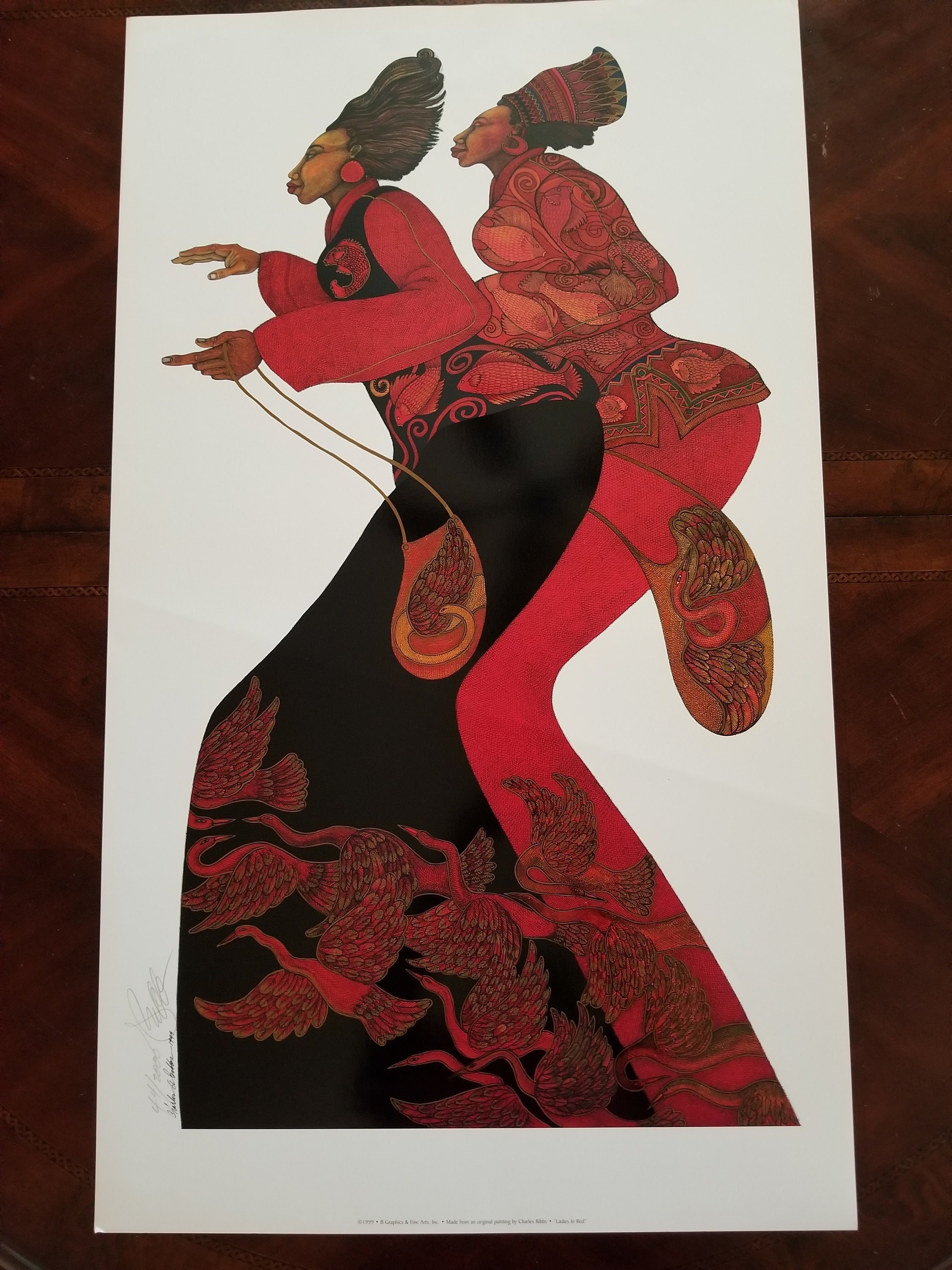 Ladies in Red Art by Charles Bibbs - Etsy