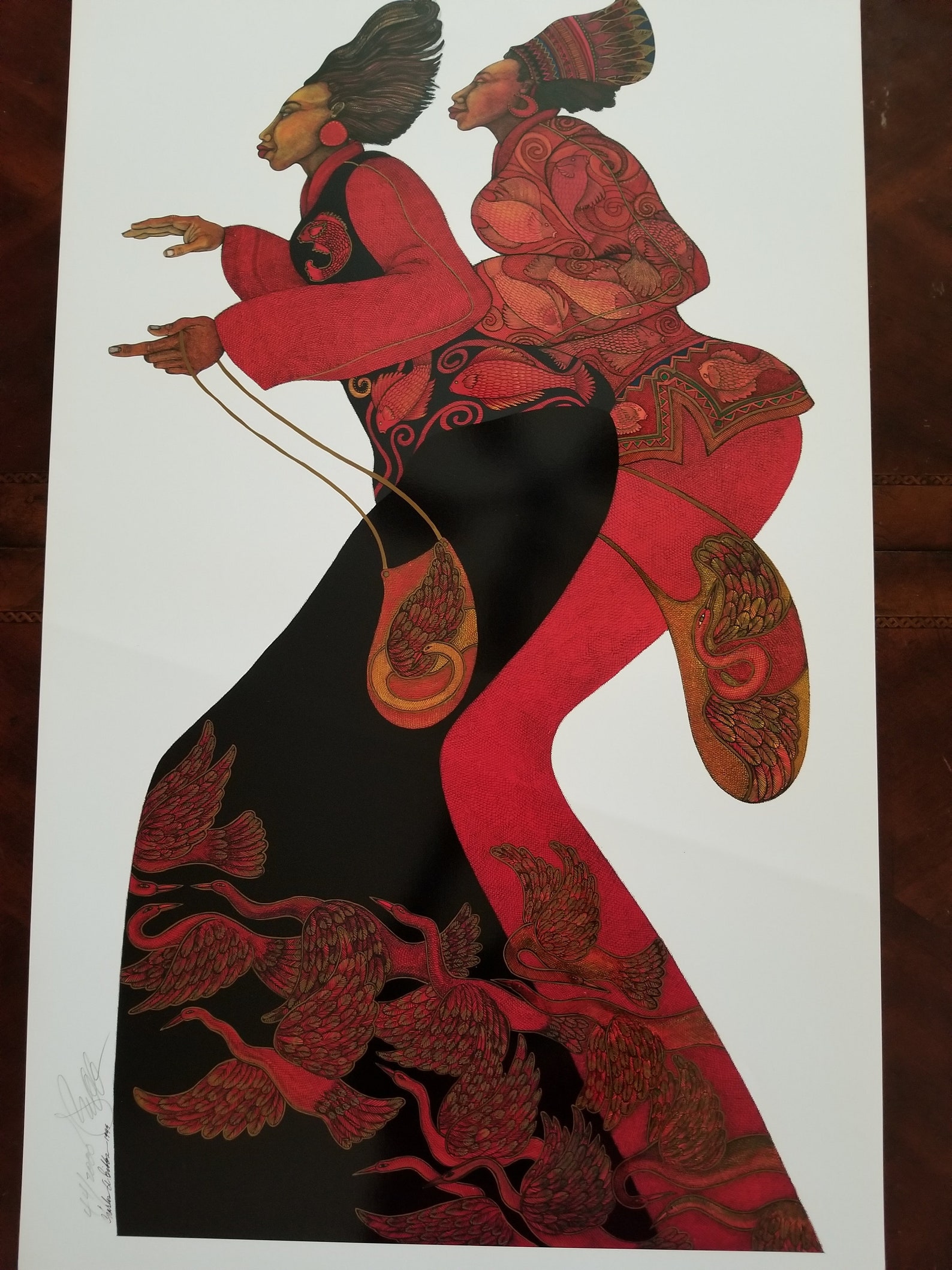 Ladies in Red Art by Charles Bibbs - Etsy