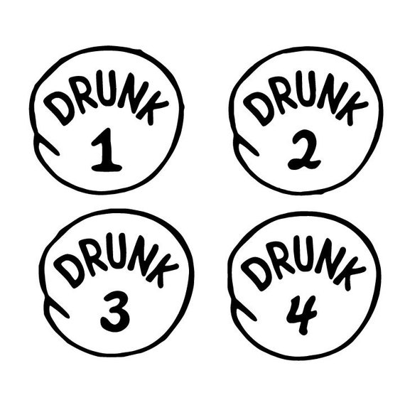 Drunk 1-4 Cut File - Etsy