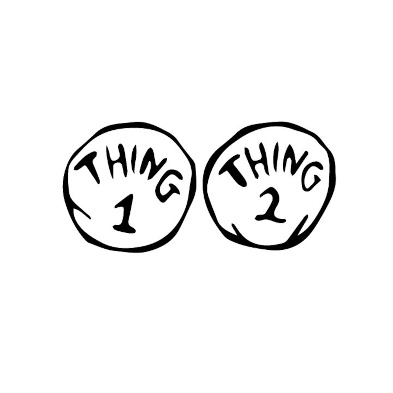 Thing 1 Thing 2 SVG Cut File - Etsy