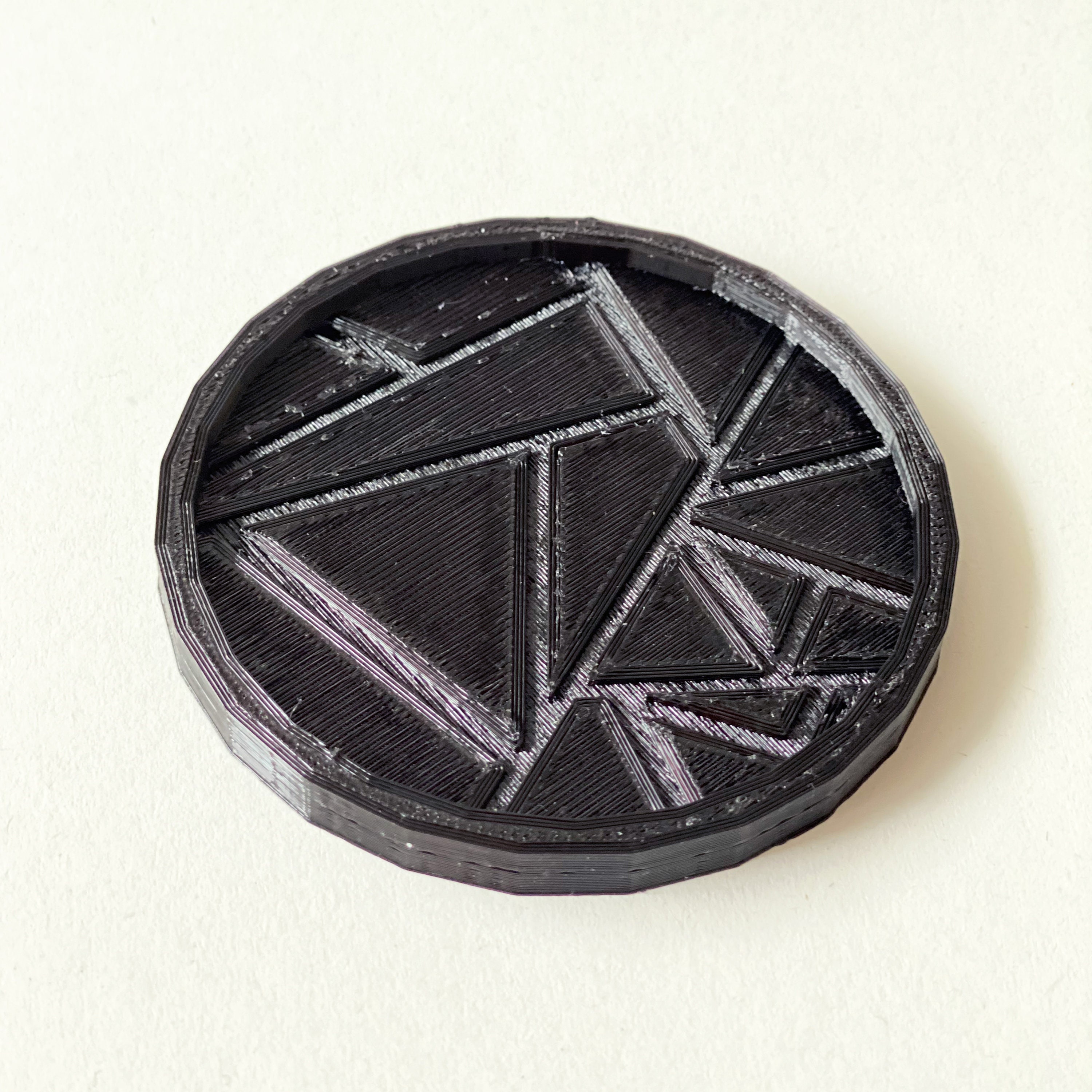 Geometric Circular/round Coasters 3D Printed Black or White - Etsy India