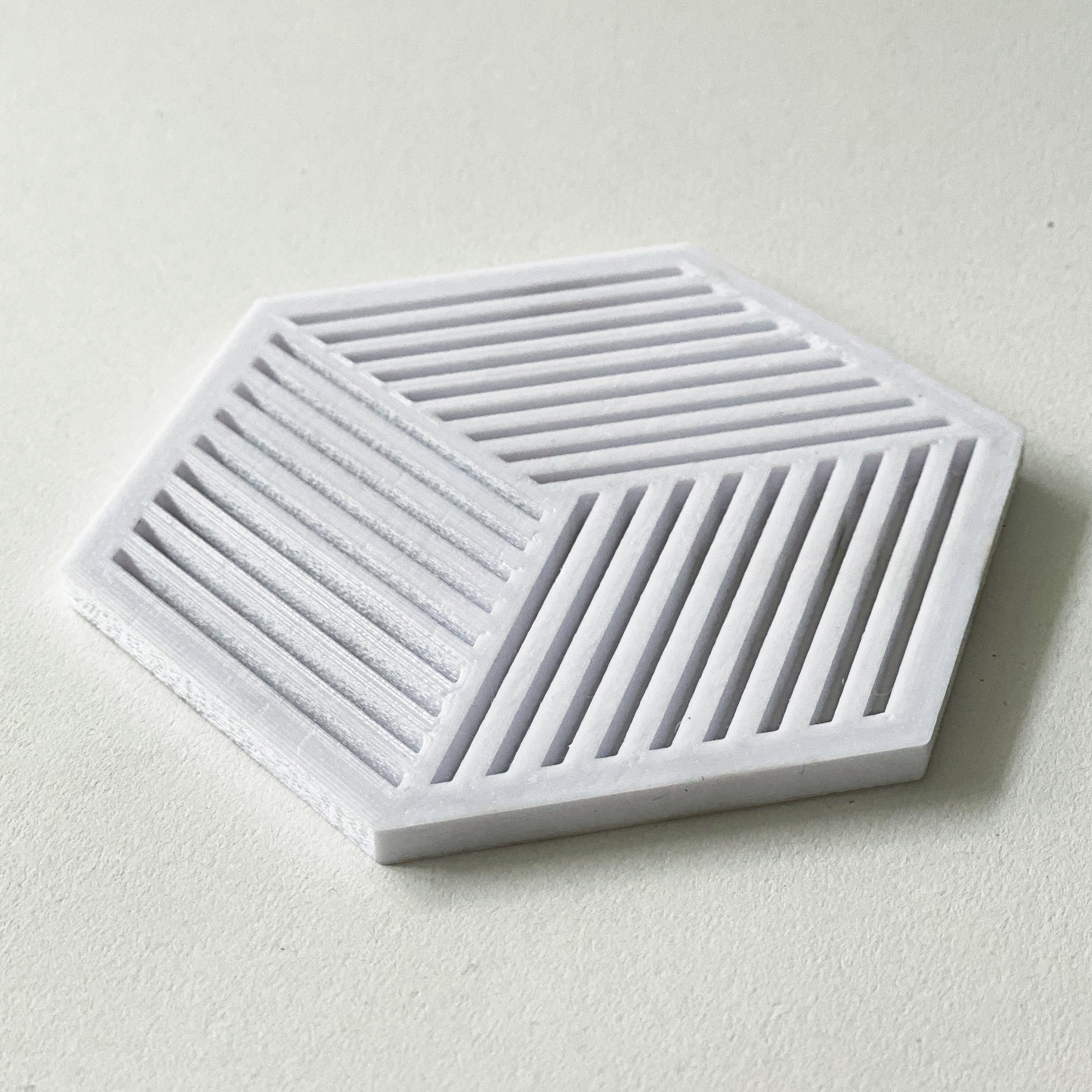 Geometric Hexagonal Coasters 3D Printed Black or White | Etsy