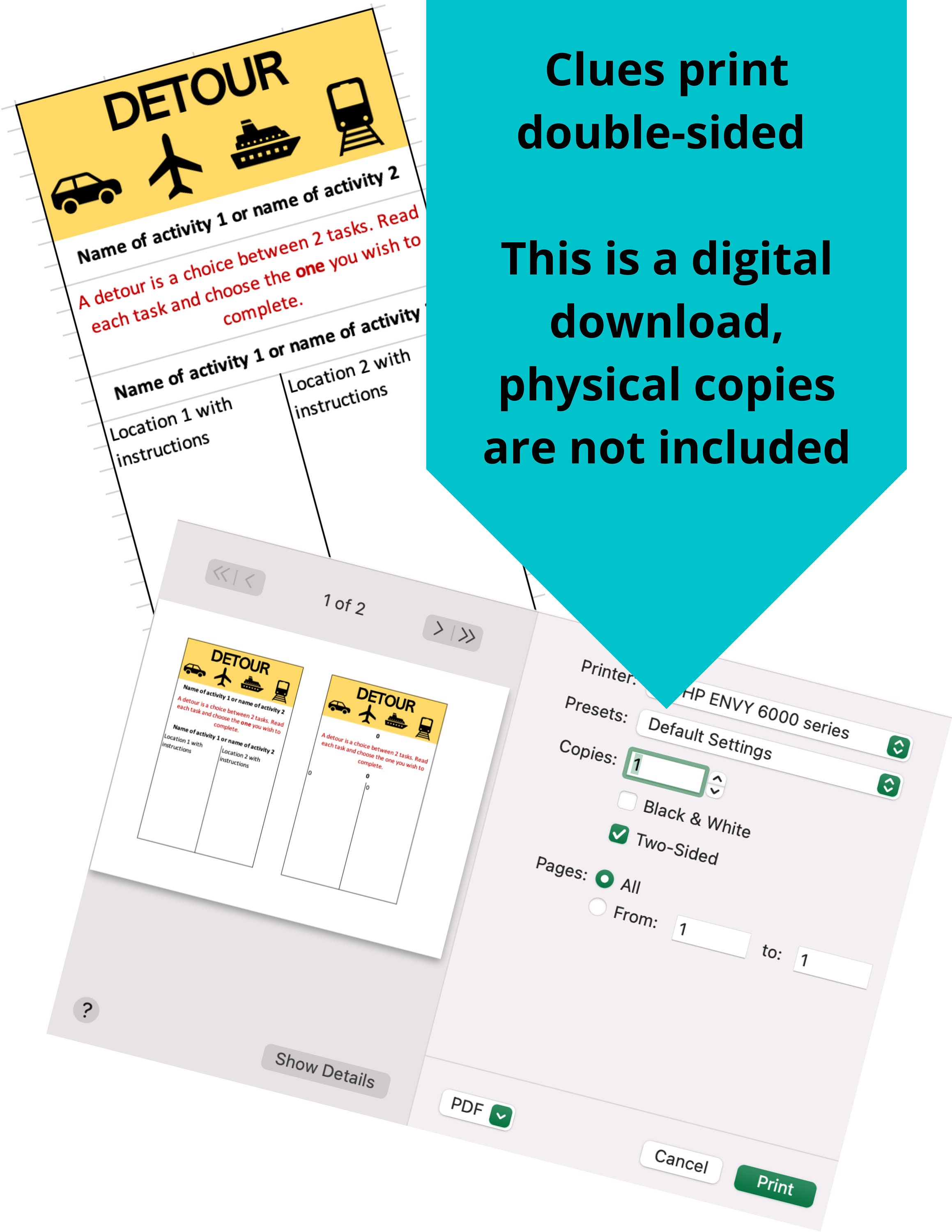 Editable Amazing Race Template Clues - Etsy