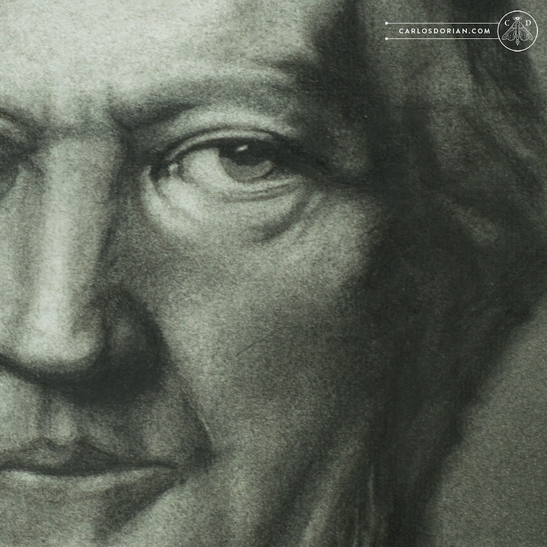 Richard Wagner Portrait Charcoal Drawing Giclée Fine Art Print - Etsy