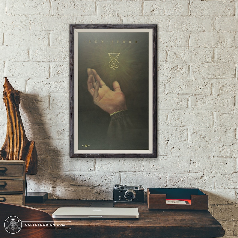 Lucifer Sigil “lux Ferre” Oil Painting, Giclée Fine Art Print - Etsy
