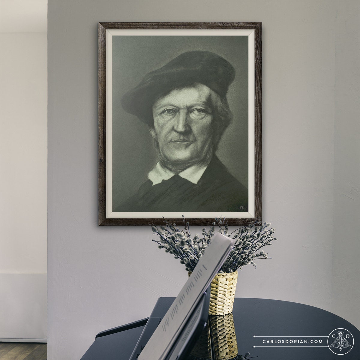 Richard Wagner Portrait Charcoal Drawing Giclée Fine Art Print - Etsy