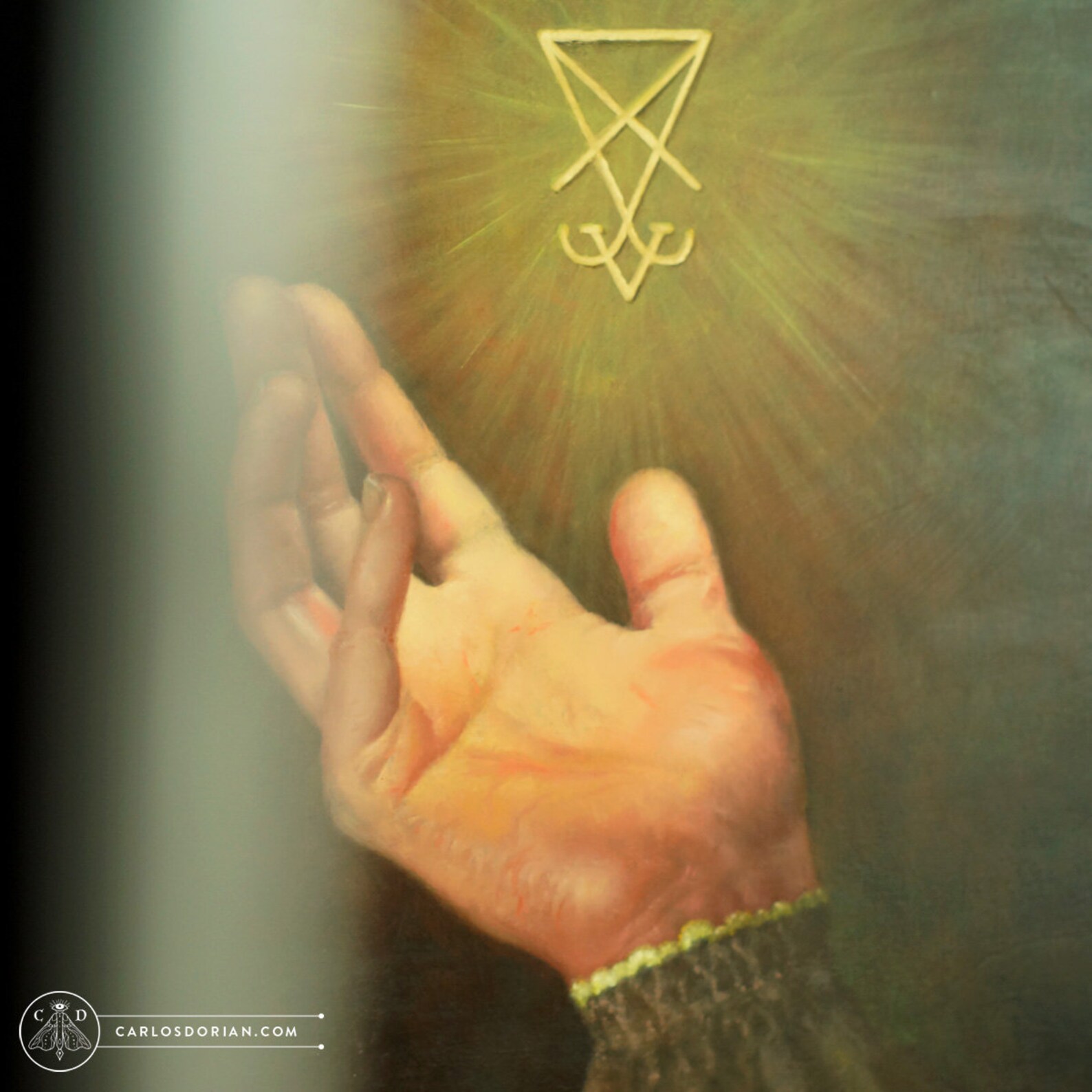 Lucifer Sigil “lux Ferre” Oil Painting, Giclée Fine Art Print - Etsy