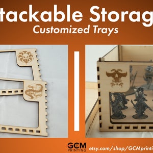 Storage Tray System CUSTOM LABELED TRAYS for Miniatures, Terrain, Etc ...