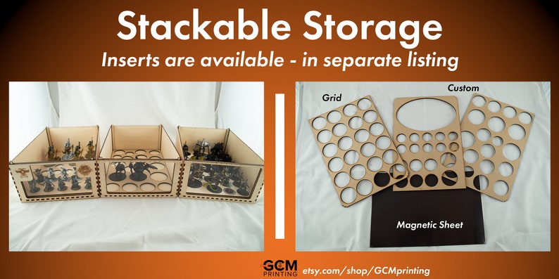Storage Tray System CUSTOM LABELED TRAYS for Miniatures, Terrain, Etc ...