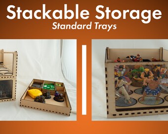 Storage Tray System CUSTOM LABELED TRAYS for Miniatures, Terrain, Etc ...