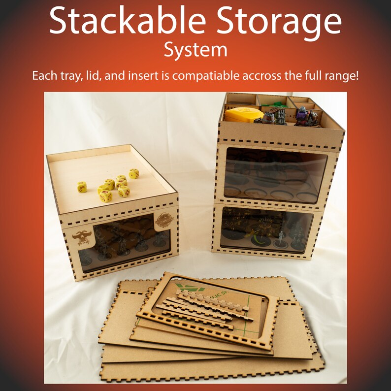 Storage Tray System - CUSTOM LABELED TRAYS - for Miniatures, Terrain ...