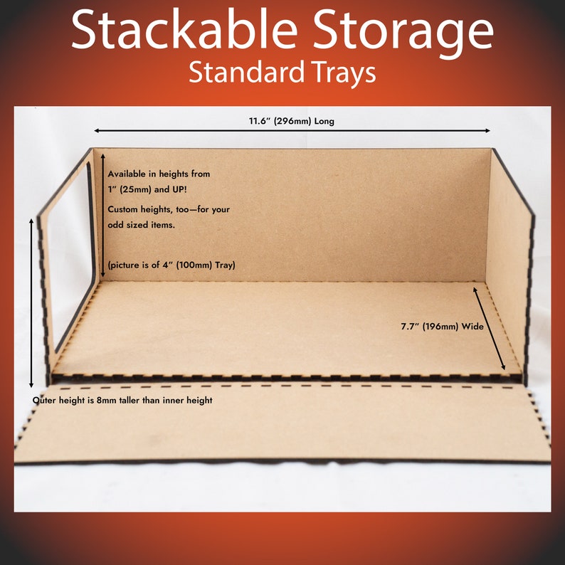 Storage Tray System - CUSTOM LABELED TRAYS - for Miniatures, Terrain ...