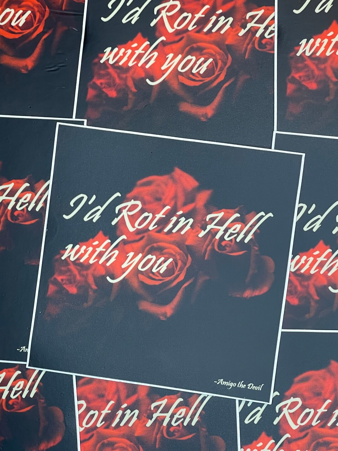 I’d Rot in Hell With You, Amigo the Devil Song Lyrics Collection - Etsy