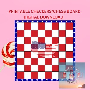 Checkers Board, Printable Draught Board, Chess Board, US Map Printable ...